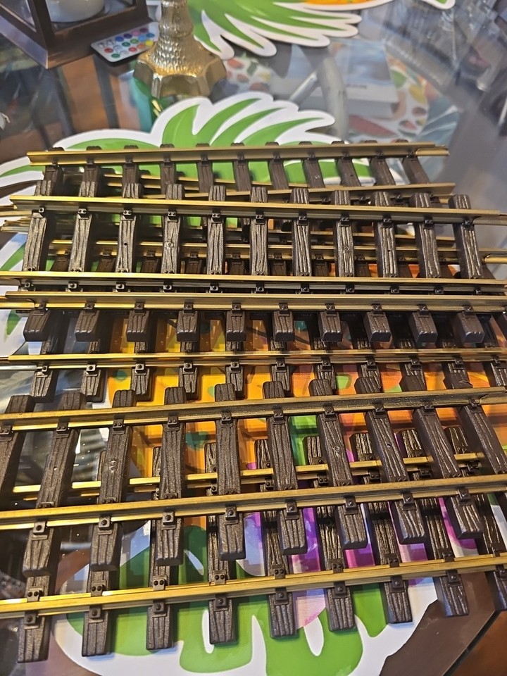 SEVEN LGB Lehmann G-Scale #10000 12" (300mm) Brass Straight Tracks | eBay