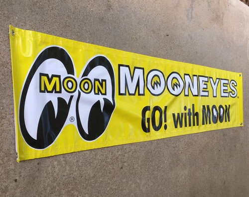 Mooneyes Vinyl Workshop Banner 72" x 17 1/2" - Vintage Hot Rod / Moon ...
