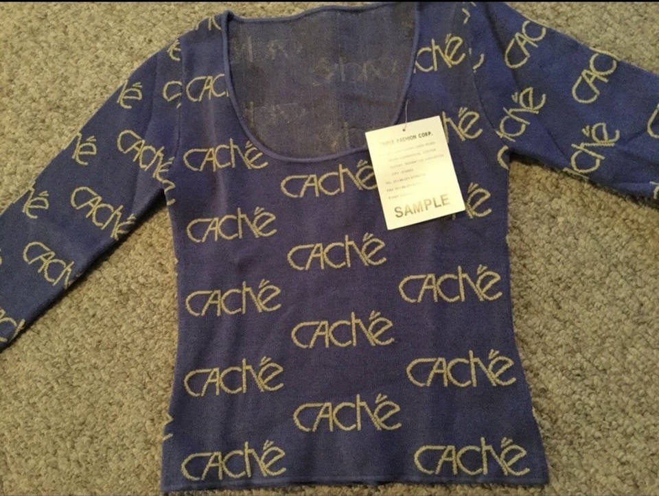 Cache Womens Logo Sweater - New, Boysenberry, Sz Small - Rare Sample ...