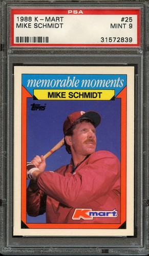 1988 K-MART 25 MIKE SCHMIDT PSA MINT 9 | eBay