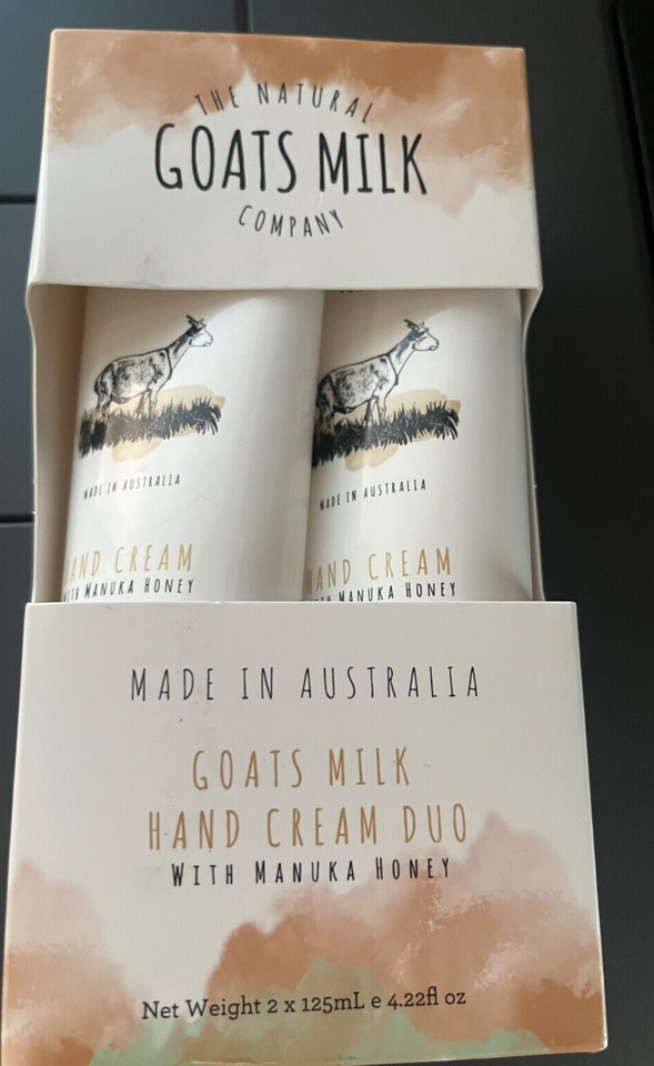THE NATURAL GOATS MILK COMPANY HAND CREAM DUO WITH MANUKA HONEY 4.22 ...