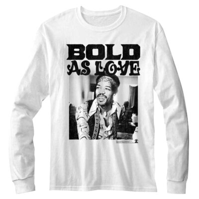 Jimi Hendrix Bold Al Love Back Stage Men's Long Sleeve T-Shirt Rock ...