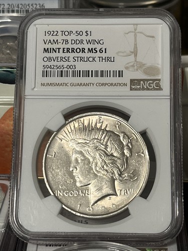 1922 PEACE DOLLAR MS61 Super Rare Likely 1 OFF None Found could be ...