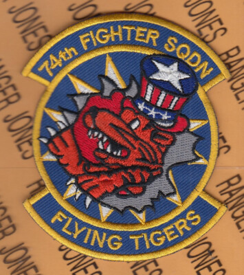 USAF Air Force 74th Fighter Sq FS Flying Tigers 3.75" patch c/e A | eBay