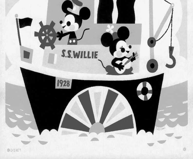 Disney Mickey Mouse Steamboat Willie Minnie Mouse SS Willie Poster ...