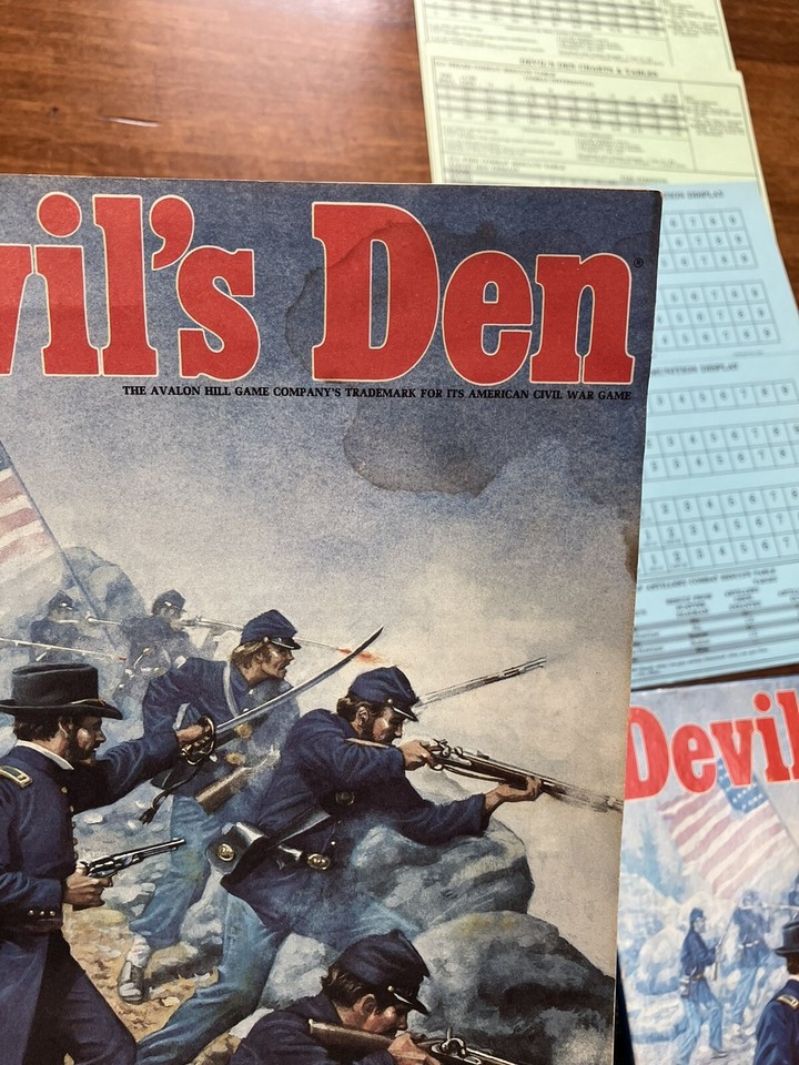 Devil's Den American Civil War Game Battle Gettysburg Avalon Hill 1985 ...