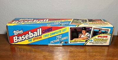 1992 Topps Baseball Cards Official Complete Set - 792 Cards, 10 Topps ...