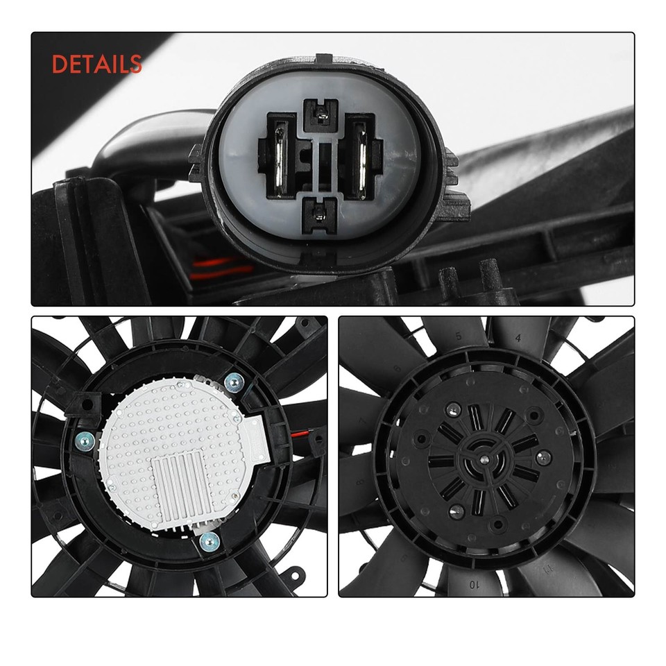 New Radiator Fan with Shroud Assembly for Jaguar F-Pace 2017-2020 2.0L ...