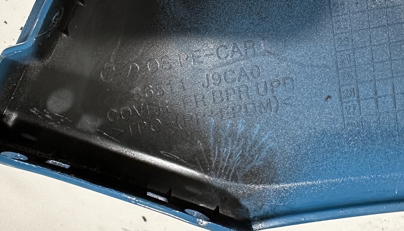 Front Upper Bumper Cover Gray 2022 2023 Hyundai Kona 86511-J9CA0 OEM ...