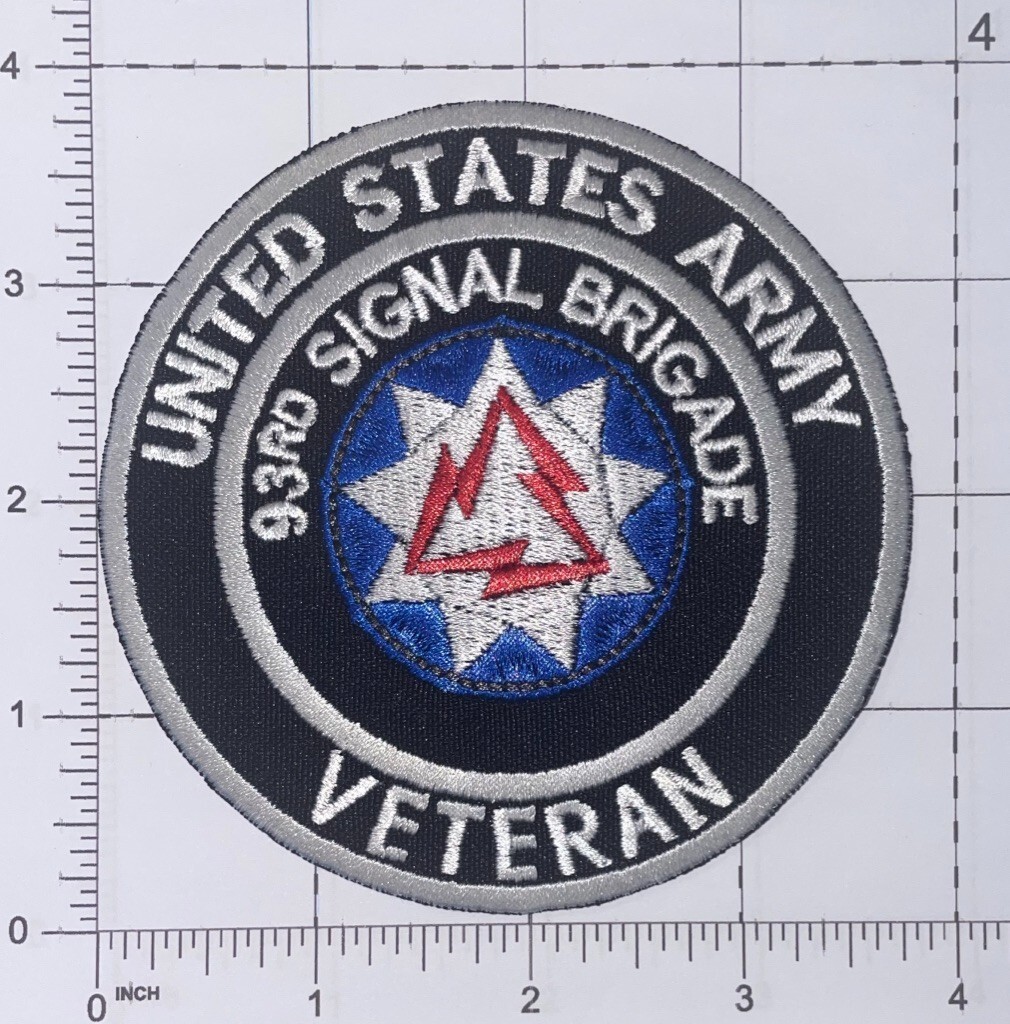 US Army 93rd Signal Brigade Veteran Patch Hook & Iron-On Repro New B84 ...