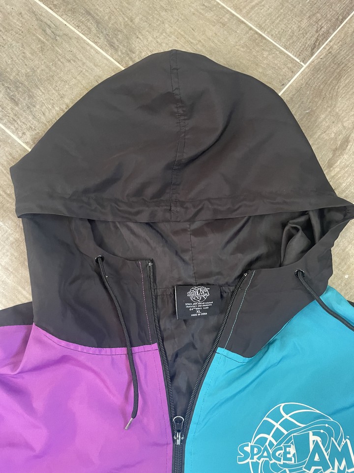 Vintage Space Jam Tune Squad Pull Over Windbreaker Jacket sz XL 90s | eBay
