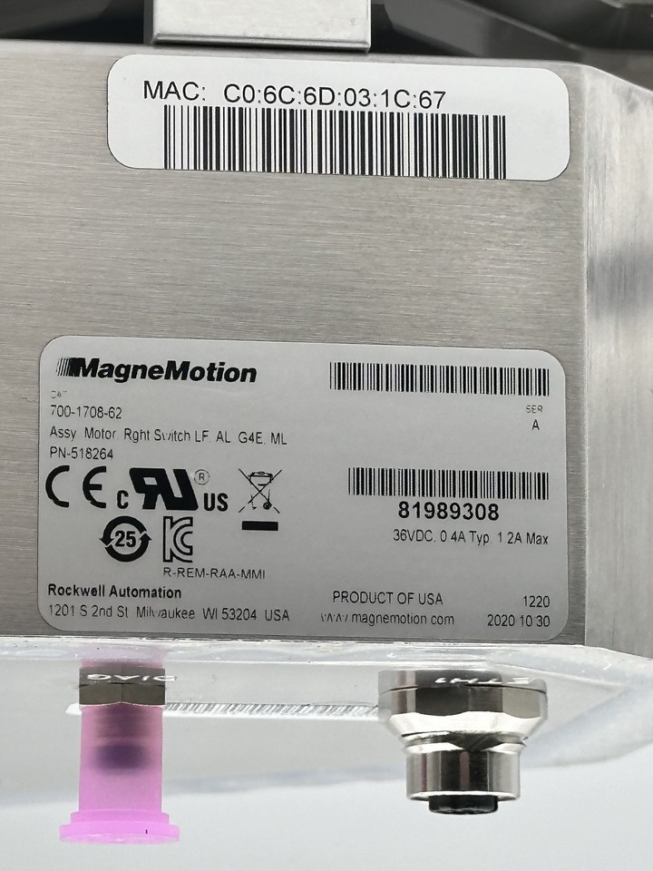 MagneMotion 700-1708-62 High Payload Right Switch PN-518264 | eBay
