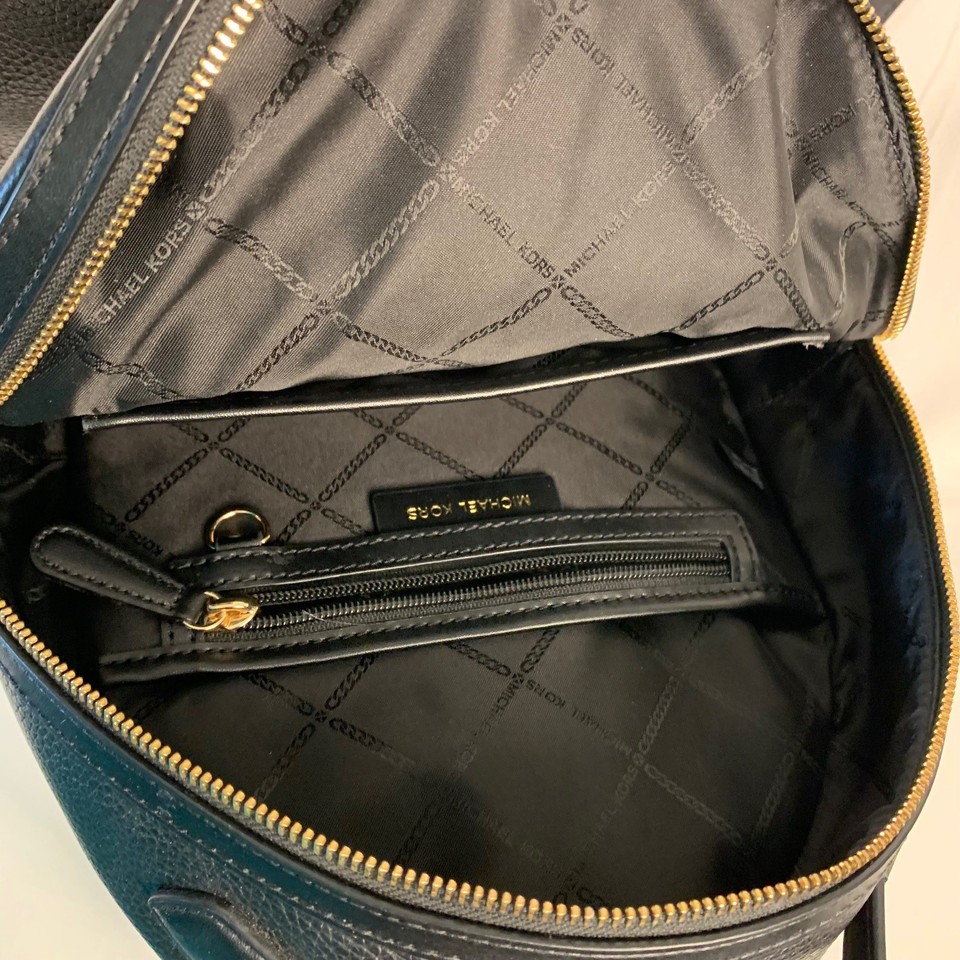 MICHAEL KORS VALERIE MEDIUM SCHOOL TRAVEL BACKPACK SHOULDER BAG LEATHER BLACK | eBay