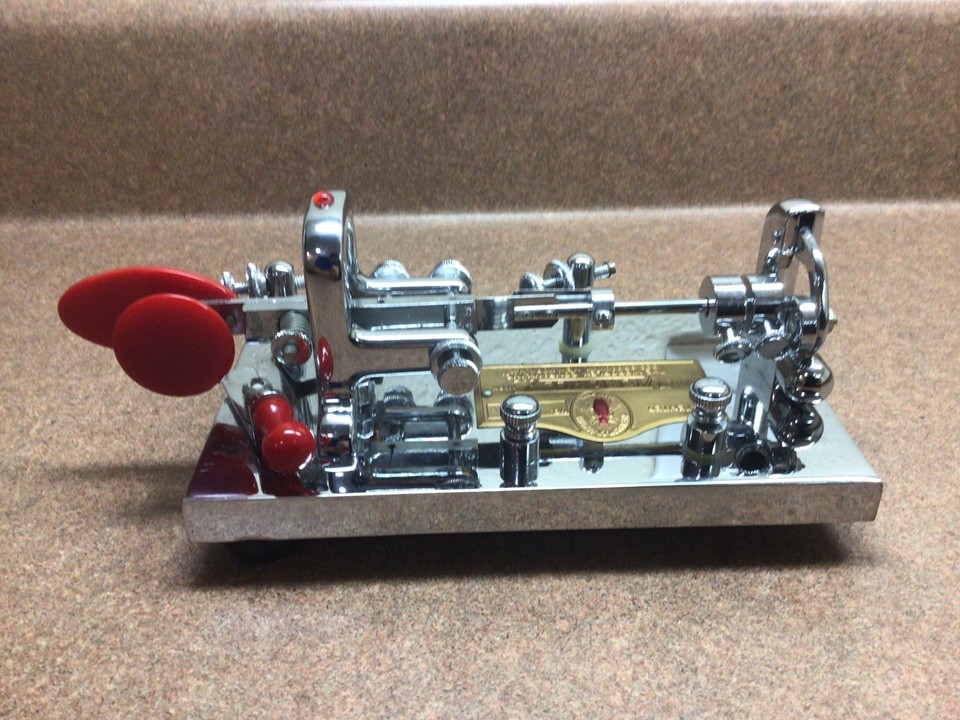 EARLY VIBROPLEX ORIGINAL DELUXE,SEMI-AUTOMATIC BUG TELEGRAPH CODE KEY Chrome ‘62 | eBay