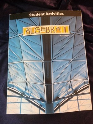 BJU Algebra 1 Student Activities Textbook 3rd Ed Bob Jones 270611 ...