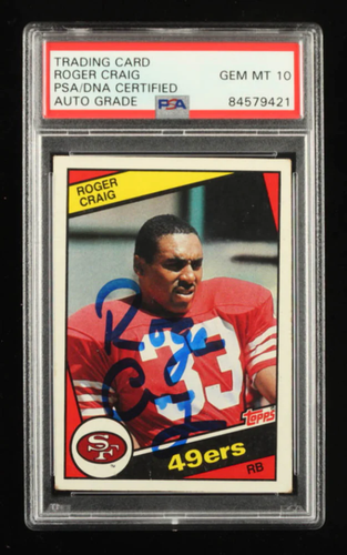 Roger Craig Signed 1984 Topps #353 - Autograph Graded (PSA) 10 - Rookie ...