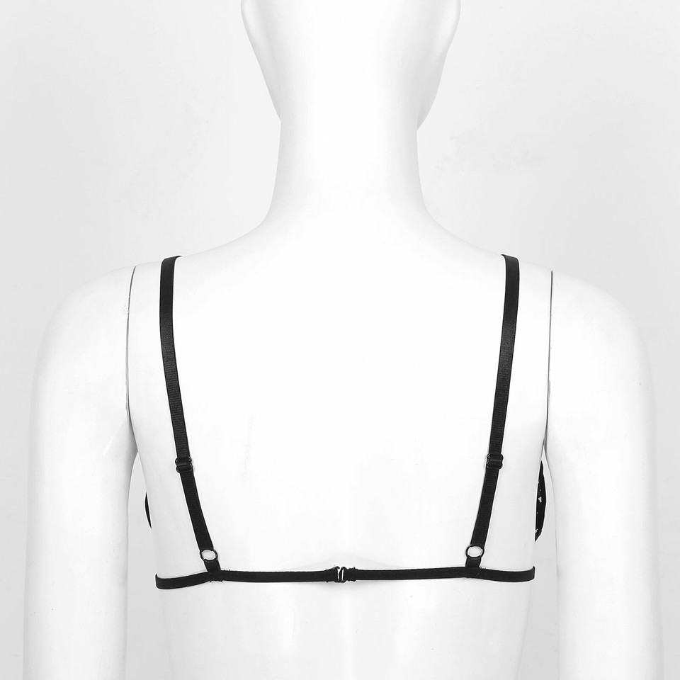 Women's See Through Sheer Lace Bra Bralette Lingerie Open Cups Bra Top ...