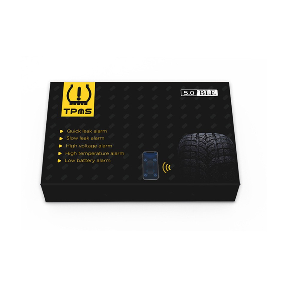 4pcs Tire Pressure Inner Sensors Bluetooth 5.0 Monitor TPMS Wireless ...