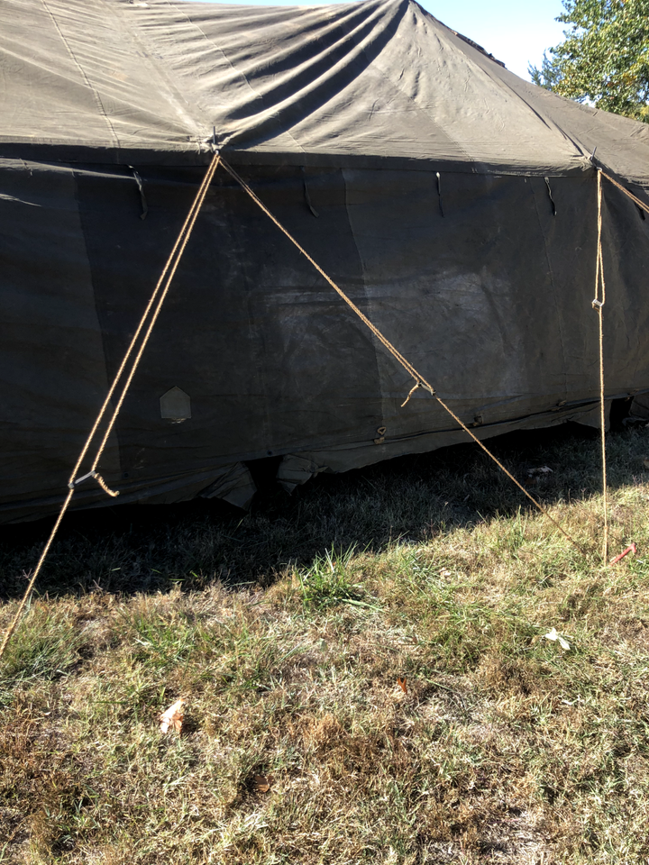 MILITARY SURPLUS REGLR CANVAS GP MEDIUM TENT 16x32 HUNT US ARMY- FAIR ...