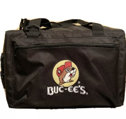 Buc-ees Texas Travel Cooler Bag 24 CANS Bucees Embroidered On Black ...