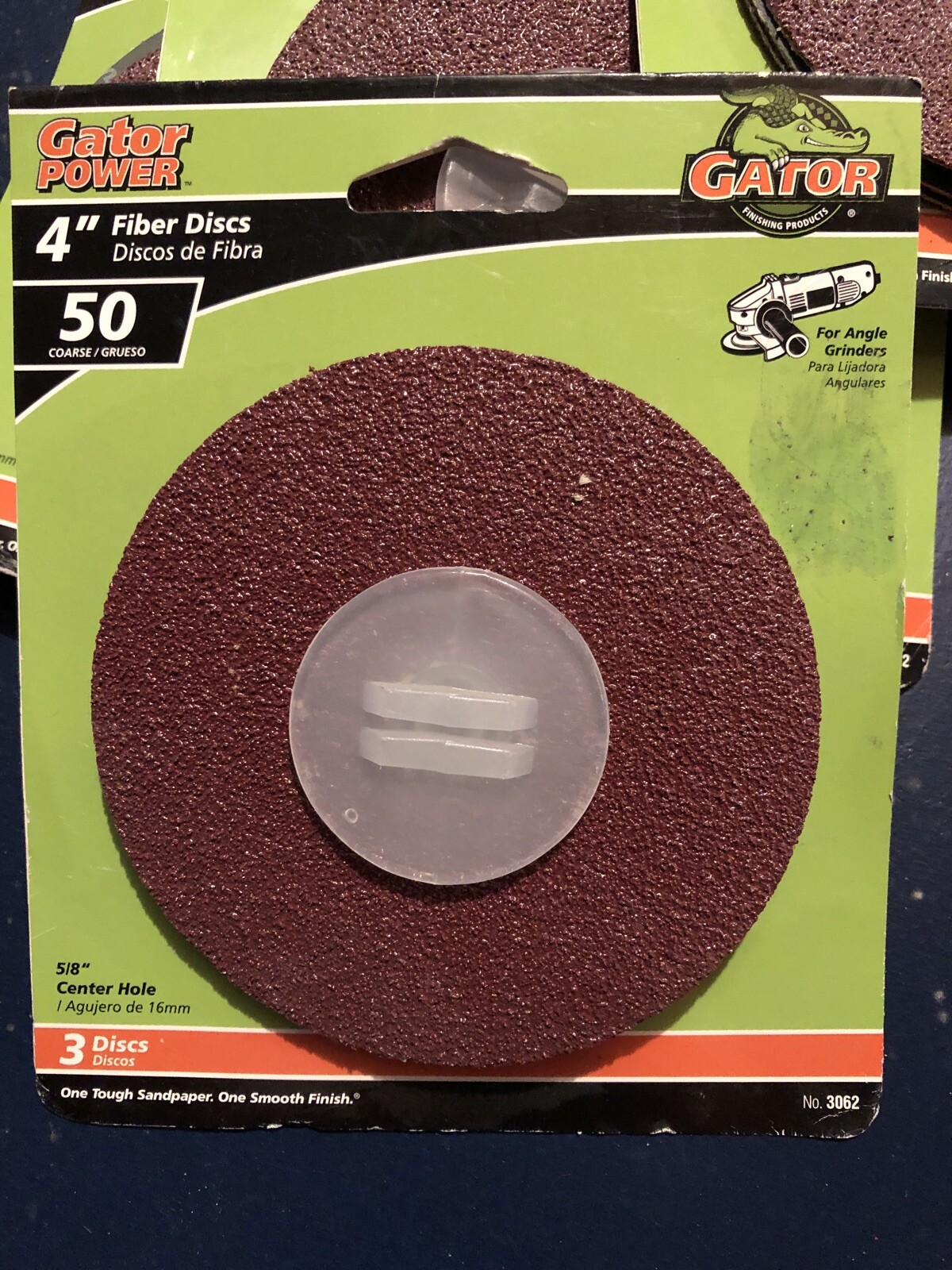 Lot Of 4 Packs Gator #3062 4” Abrasive Fiber Discs 50 Grit (3 Per Pack ...
