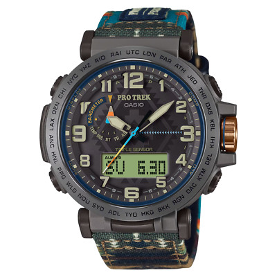 Casio Men's Protrek Pendleton Solar World Time Watch 52mm PRG601PE-5 | eBay