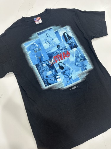 2001 Vintage WWF Divas Bikini Pinup Autograph T-Shirt Trish Stratus ...