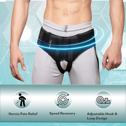 Hernia Support Belt With Pad Inguinal Groin Hernia Truss Brace ...