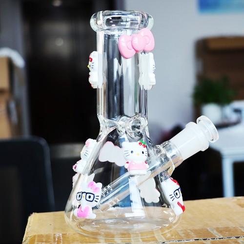 Mini Hello Kitty 6.5''Glass Smoking waterpipe BEAKER bong Downstem ...
