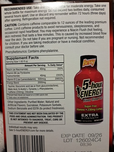 5 hour energy extra strength 24 Mega Value Pack | eBay