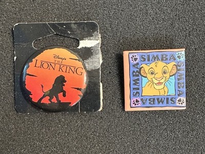 Lot (2) 1990s Disney The Lion King Pinback Buttons – Simba / Logo ...