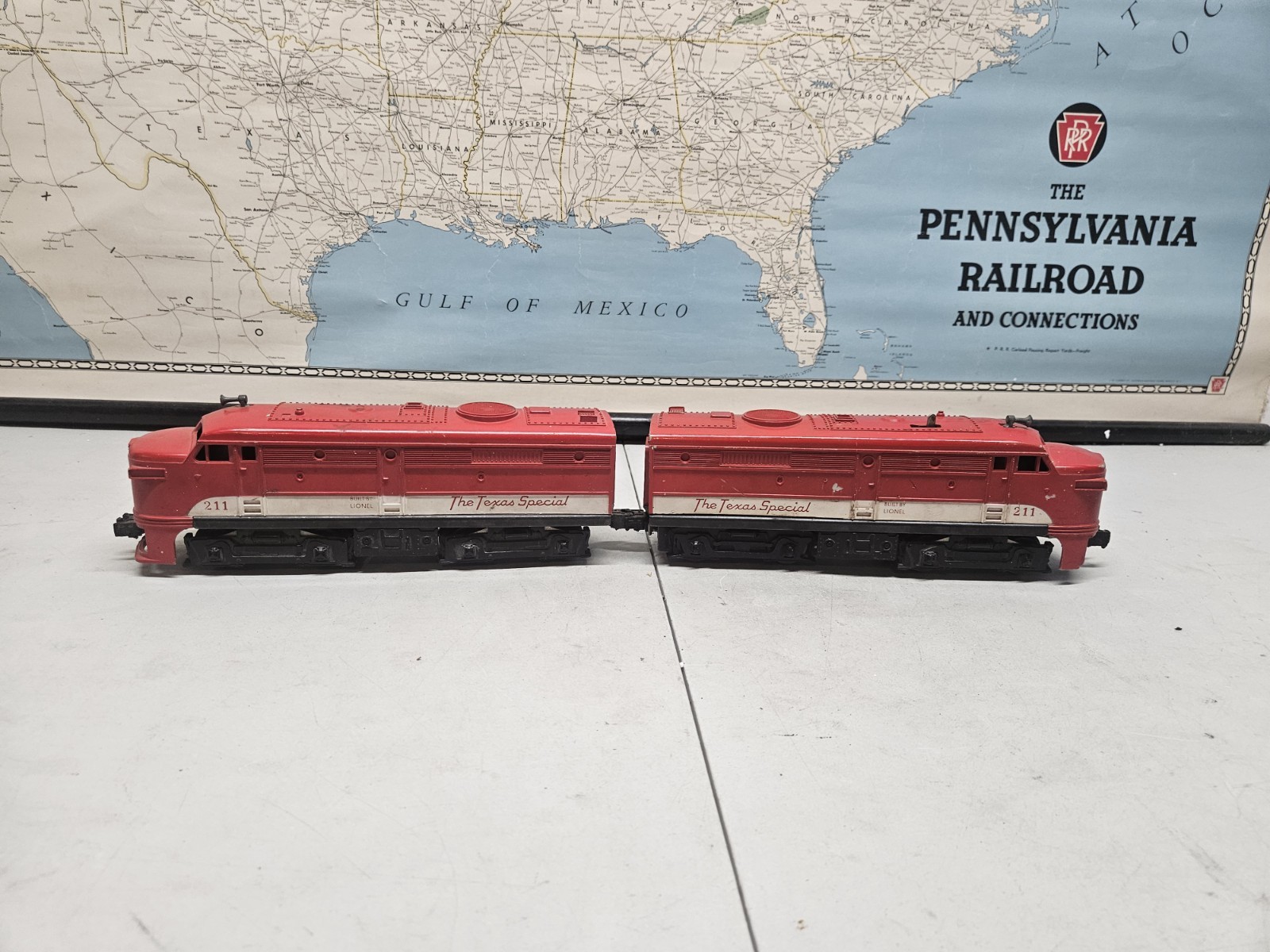 Vintage Postwar O Gauge Lionel #211 Texas Special AA Diesel Set | eBay