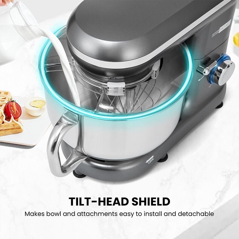 Electric Countertop Food Stand Mixer 660W 10 Speed 6QT Tilt-Head ...