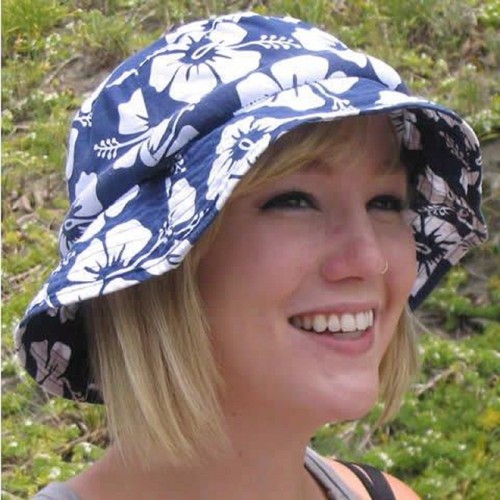 Navy Blue Tropical Blubandoo Water Activated Cooling Floppy Hatbandoo ...