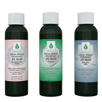 Silver Shield Deodorant - 2X Refill, 4oz. - Colloidal Silver Deodorant ...
