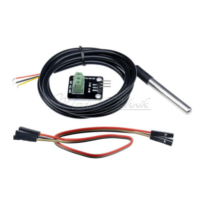 DS18B2 Temperature Sensor Module Probe WaterProof+Plugable Terminal ...