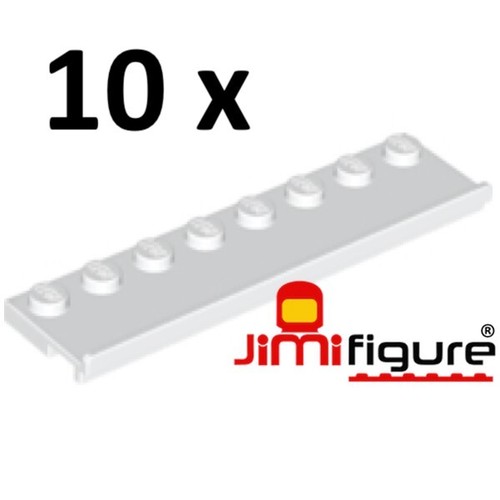 NEW 10 x LEGO 2x8 Modified Plate with Door Rail White 30586 Genuine ...