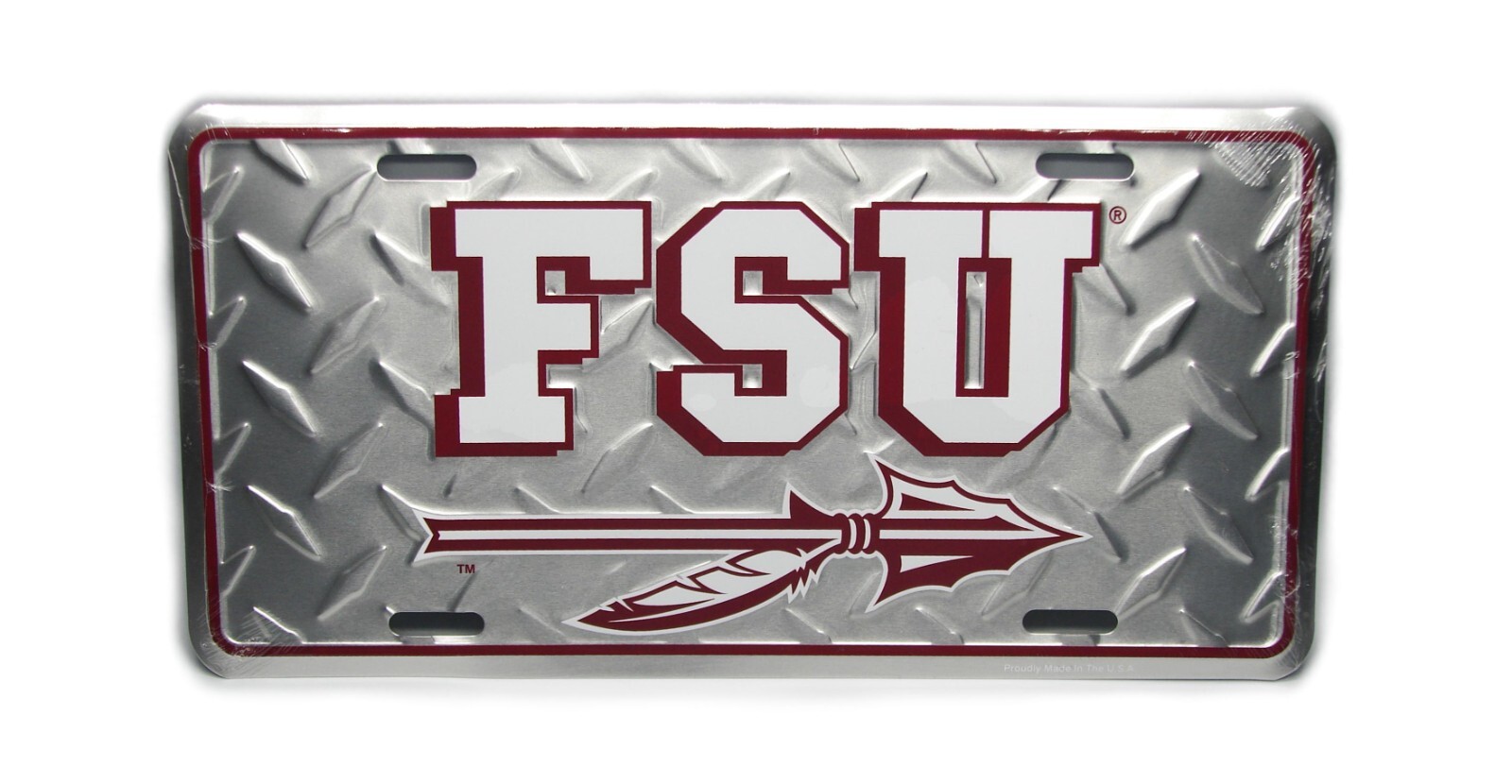 Licensed NCAA FSU FLORIDA STATE SEMINOLES EMBOSSED METAL NOVELTY ...