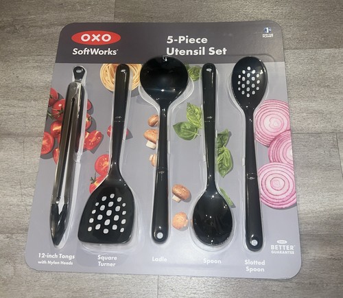 OXO 5-Piece Nylon Kitchen Utensil & Tool Set High-Heat Resistant ...