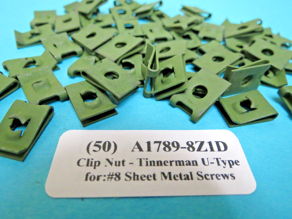(50) Tinnerman A1789-8Z1D Clip Nut U-Type Nutplates Aircraft Aviation ...