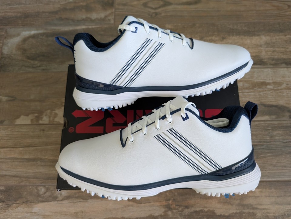 NEW Sqairz Limited Edition Nick Faldo NF1990MO Mens Golf Shoes White ...