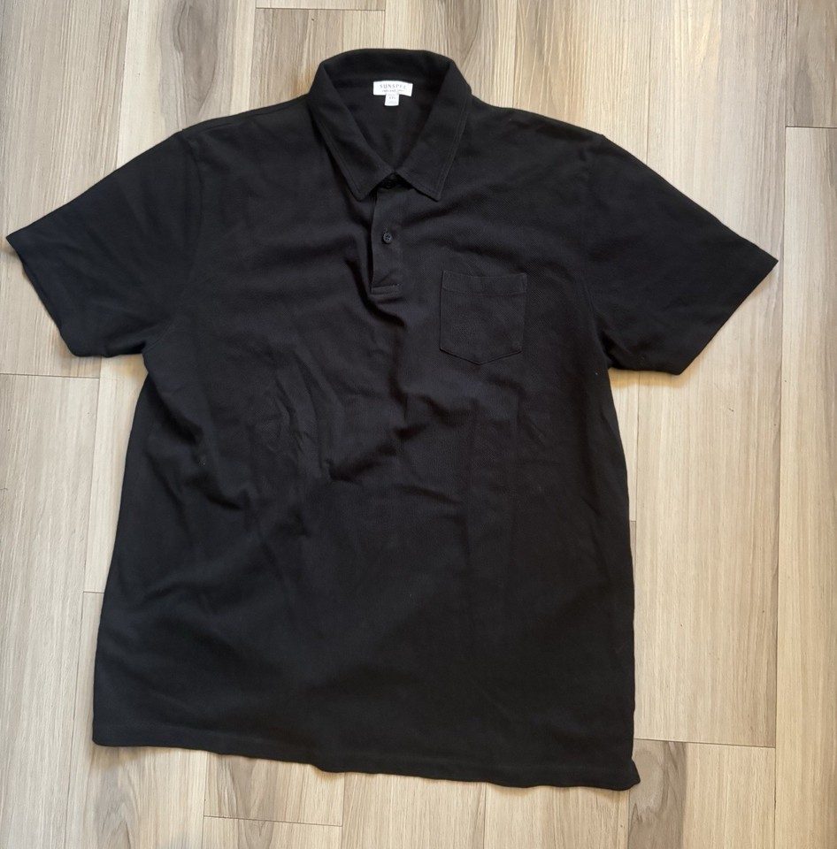 Sunspel Riviera Polo Shirt XXL Black Daniel Craig James Bond | eBay UK