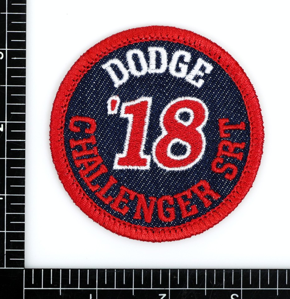 2018 Dodge Challenger SRT Embroidered Patch Black/Red Iron-On Sew-On ...