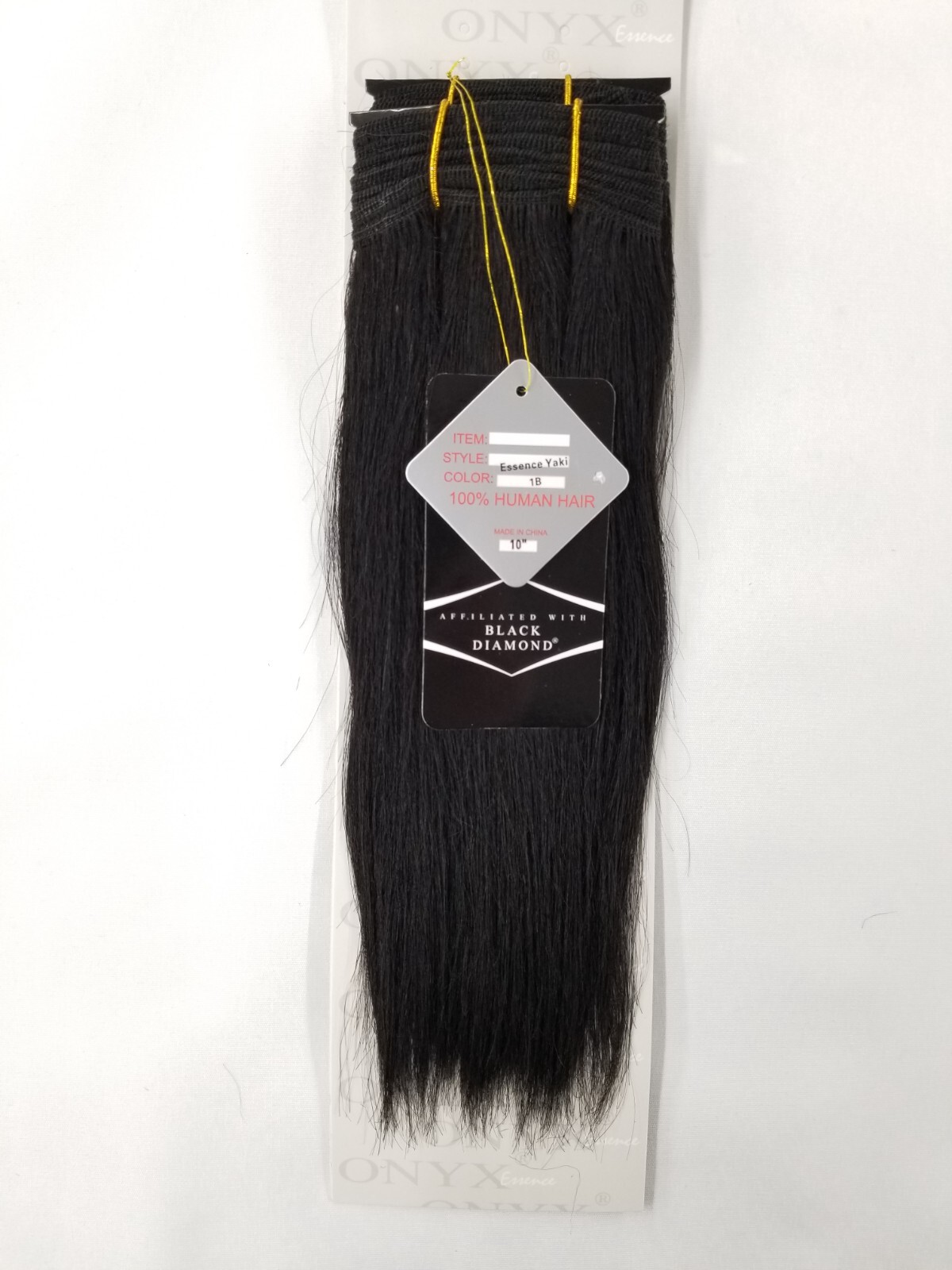 ONYX Black Diamond 100% Human Hair Natural Essence Yaki Weave Extension ...