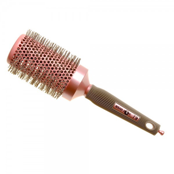 Head Jog Round Barrel Ceramic Ionic Radial Hair Brushes Pink - Radius ...