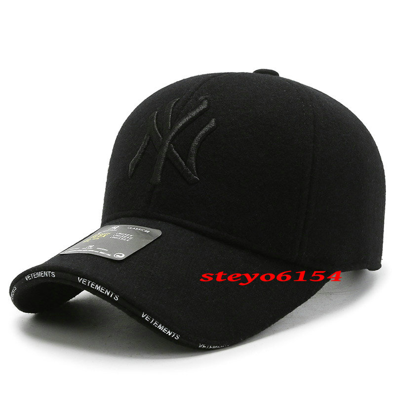 New Fashion NY Baseball Caps Outdoor Casual Peaked Warm Cap Black Hats ...