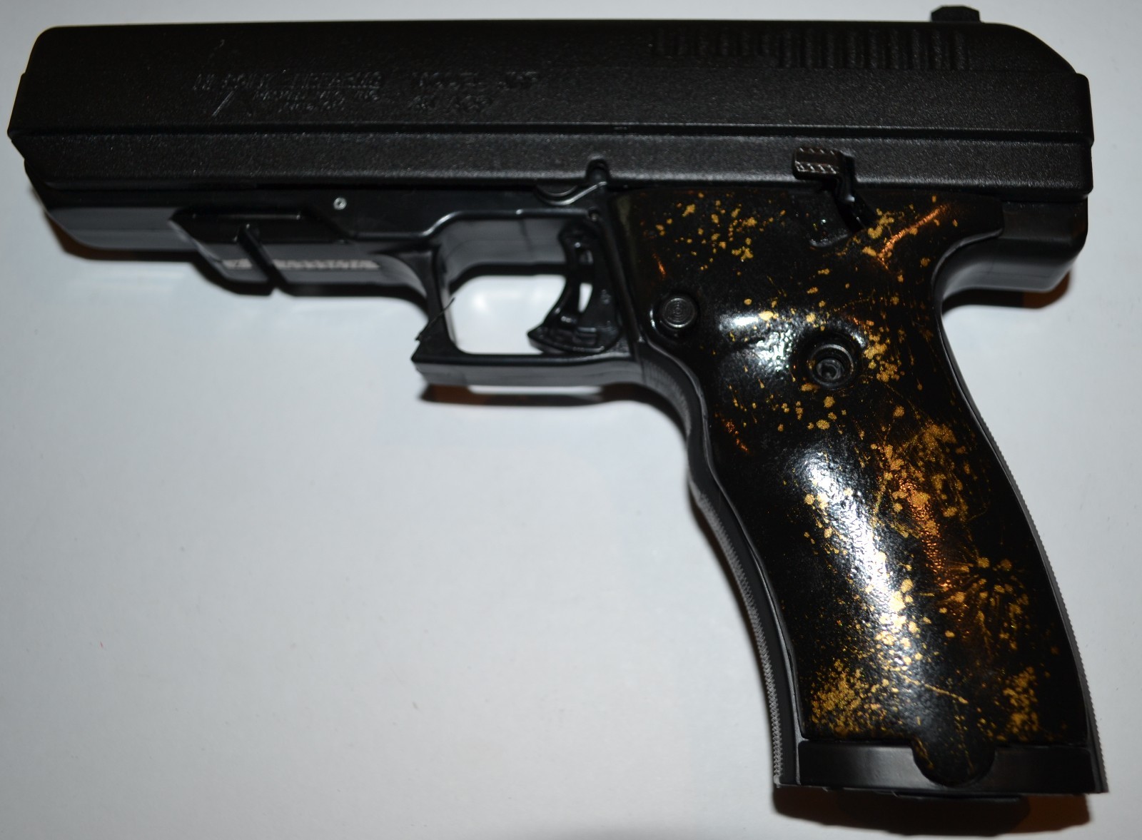 Hi Point JCP-40 JHP-45 pistol grips black with gold speckled plastic | eBay