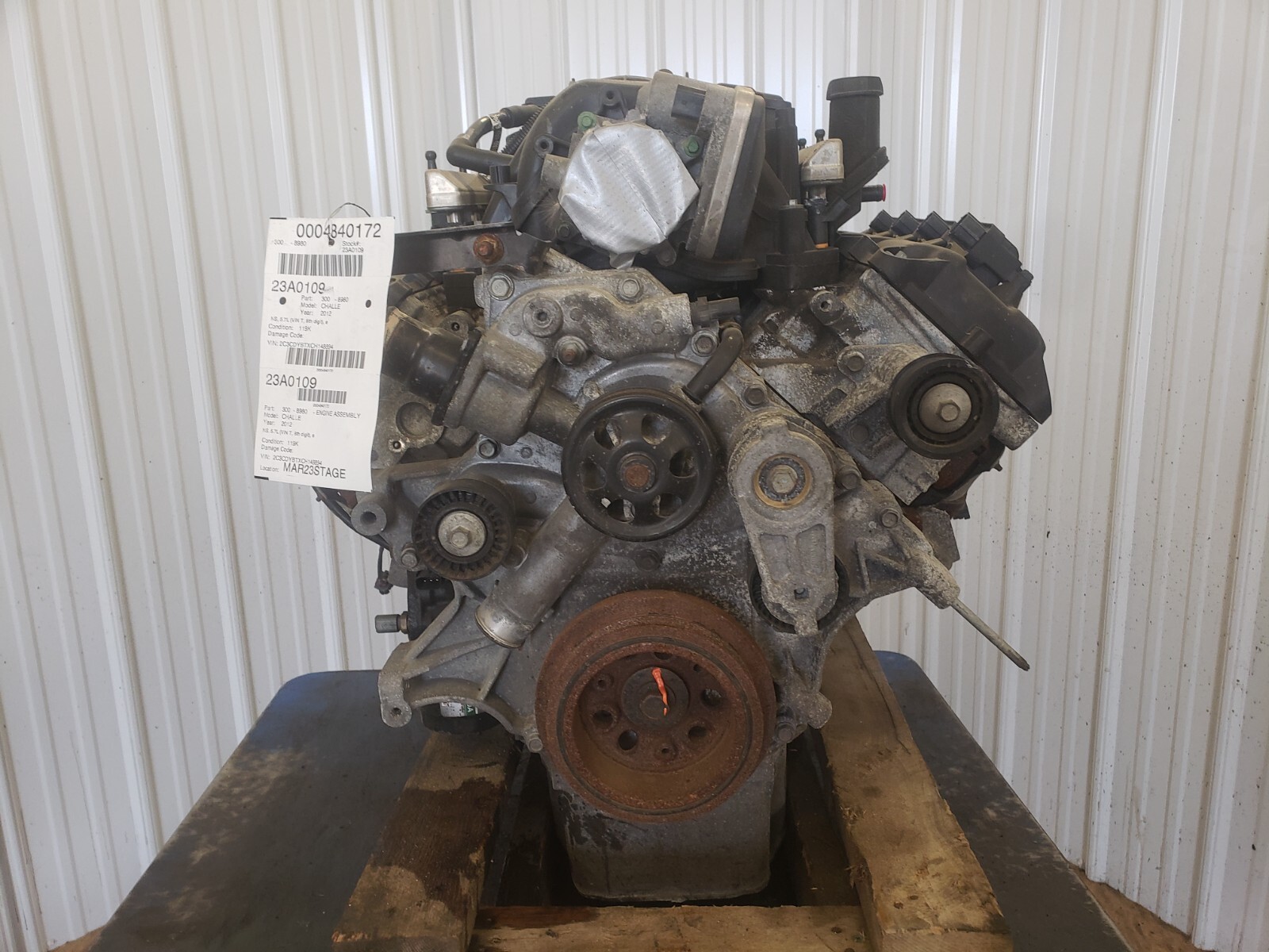 09-12 DODGE CHALLENGER 5.7 ENGINE MOTOR 119,300 MILE NO CORE CHARGE EZC ...