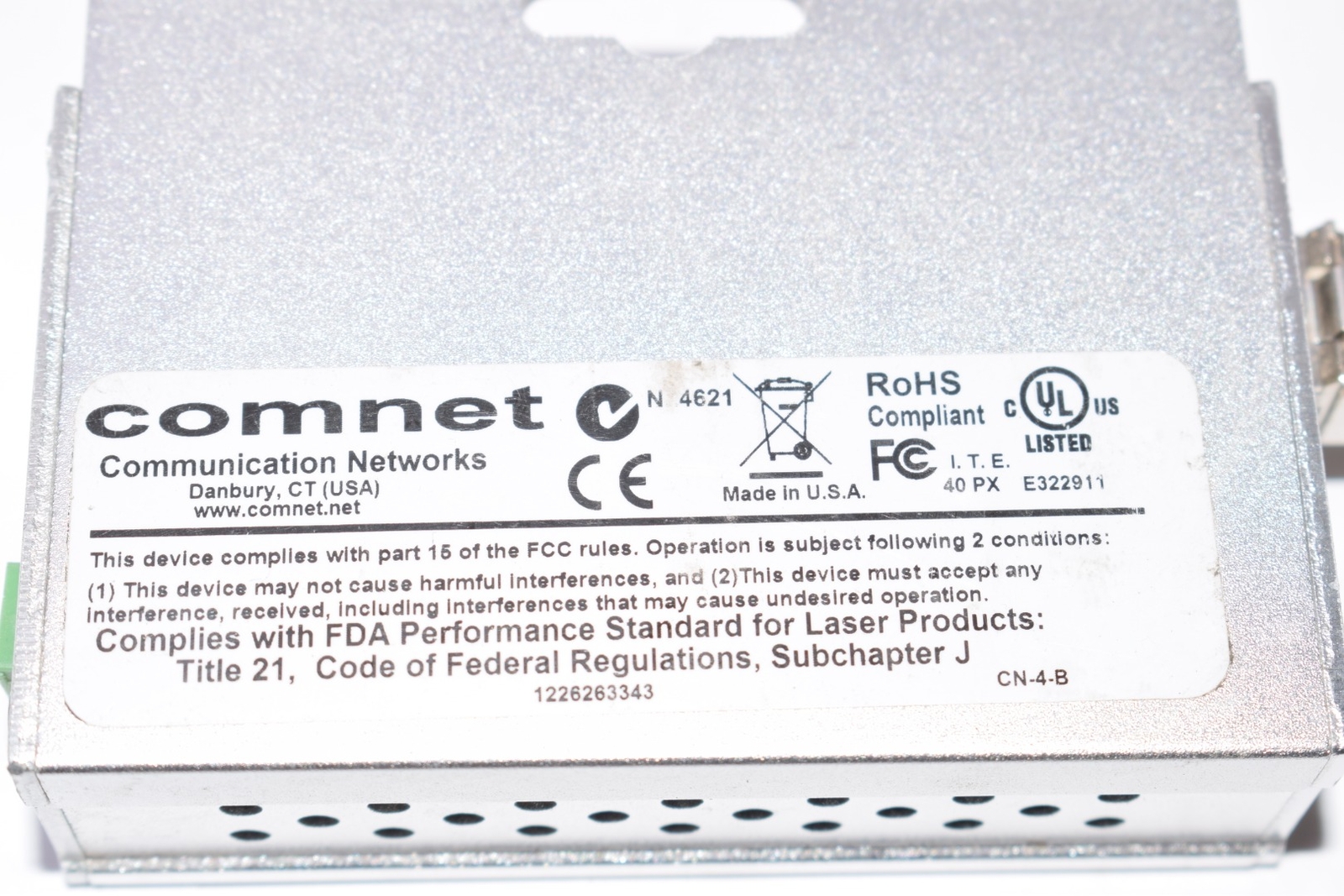 Comnet Communication Networks CNMCSFPM, CN-4-B Media Convertor 100 FX ...