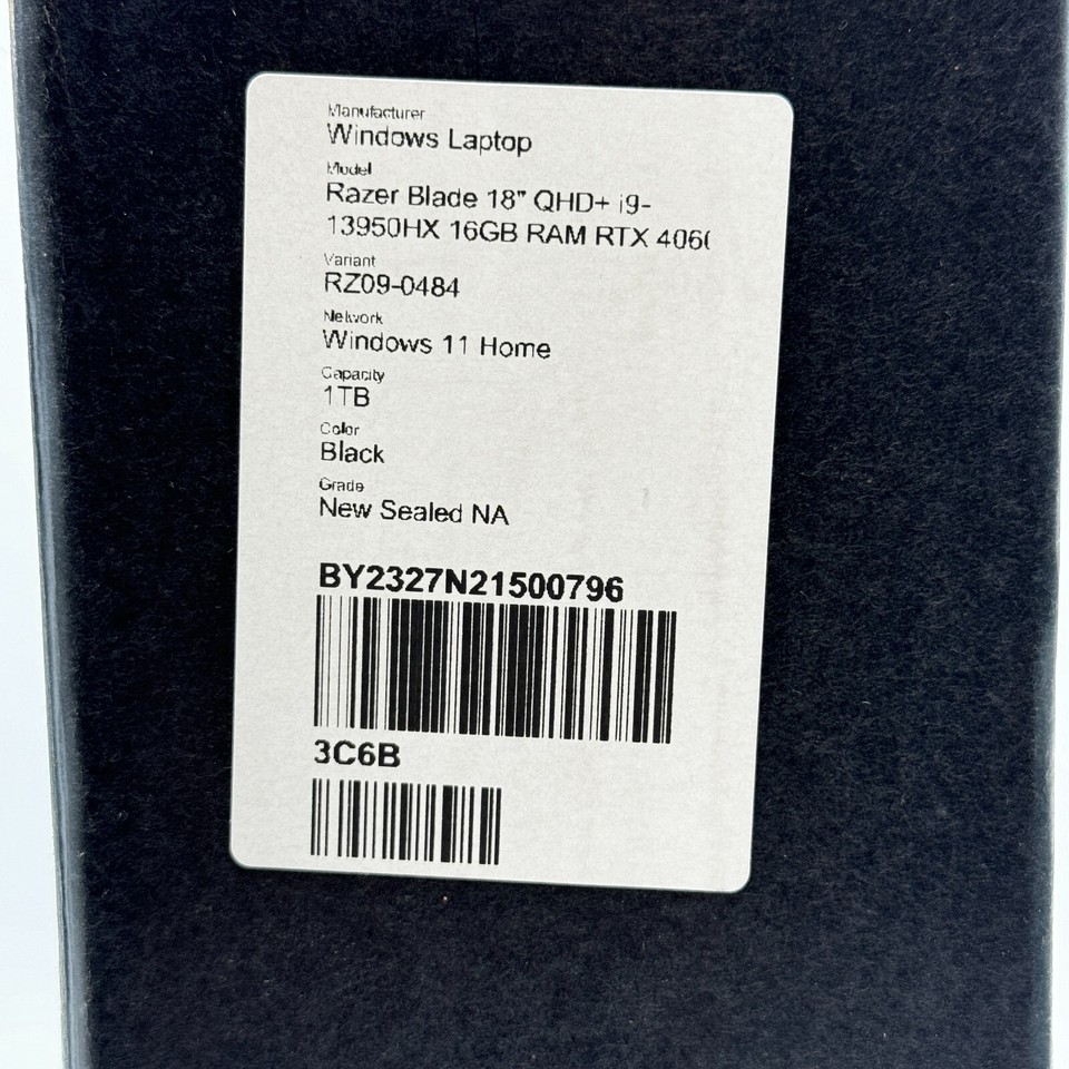 Razer Blade 18" | Gaming Laptop | "New" OPEN BOX NEVER USED | eBay